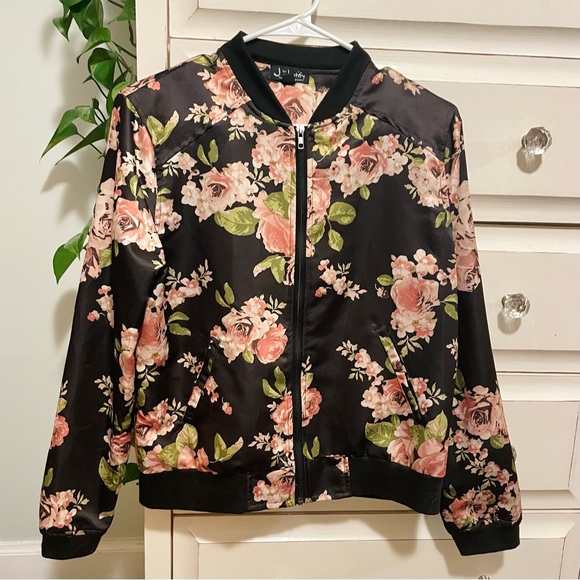 J for Justify | Jackets & Coats | Floral Bomber Jacket | Poshmark